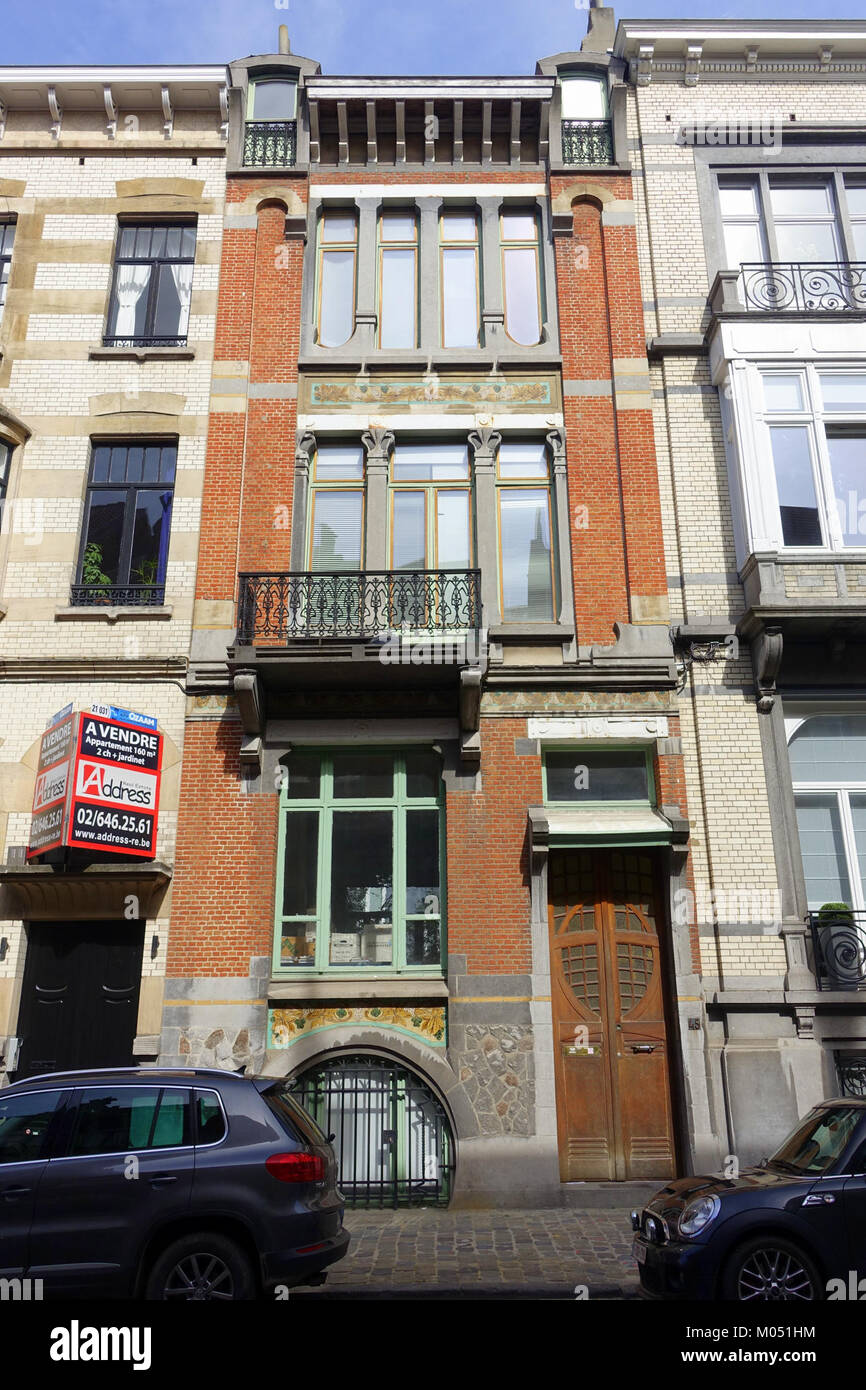 This photograph captures an architectural building in Brussels, Belgium ...