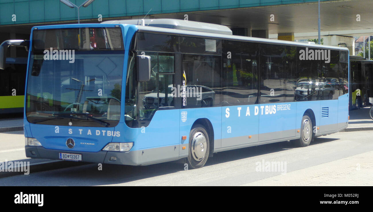 A city bus in Bregenz, Austria, serving as part of the local ...