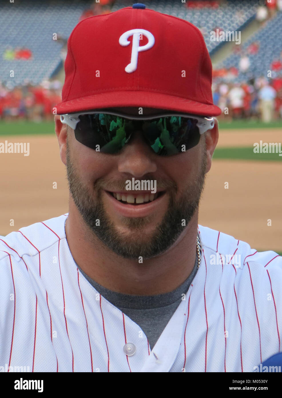 Cameron Rupp, a professional baseball player, pictured during a game on ...