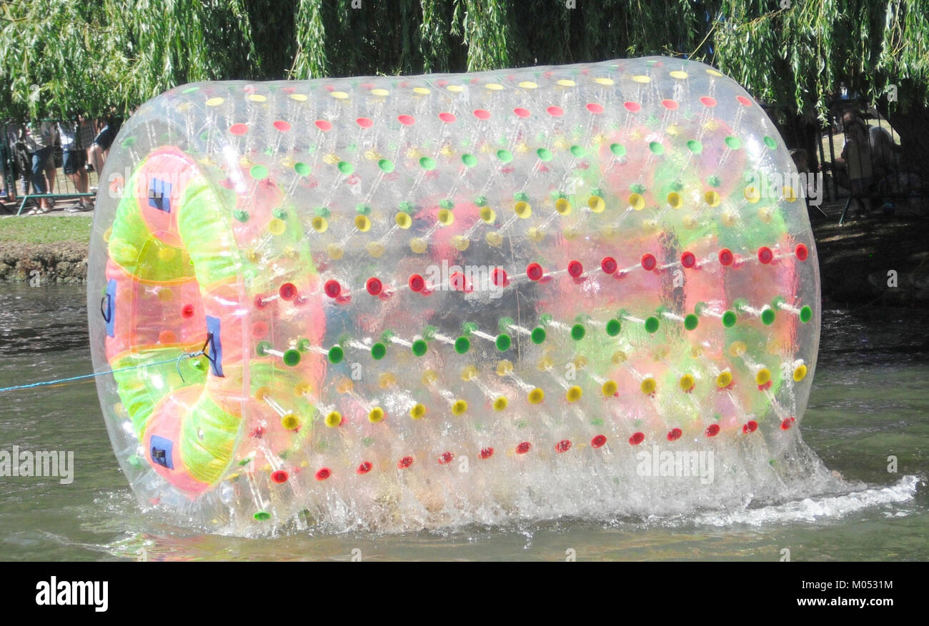 A modern design featuring a Zorb cylinder, a popular inflatable sphere ...