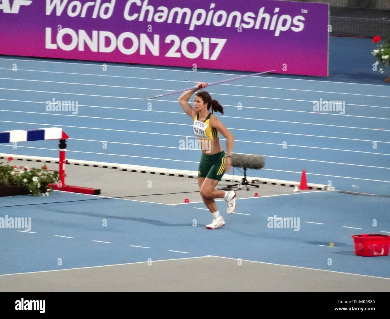 The women's javelin throw final at the 2016 IAAF World U20 ...