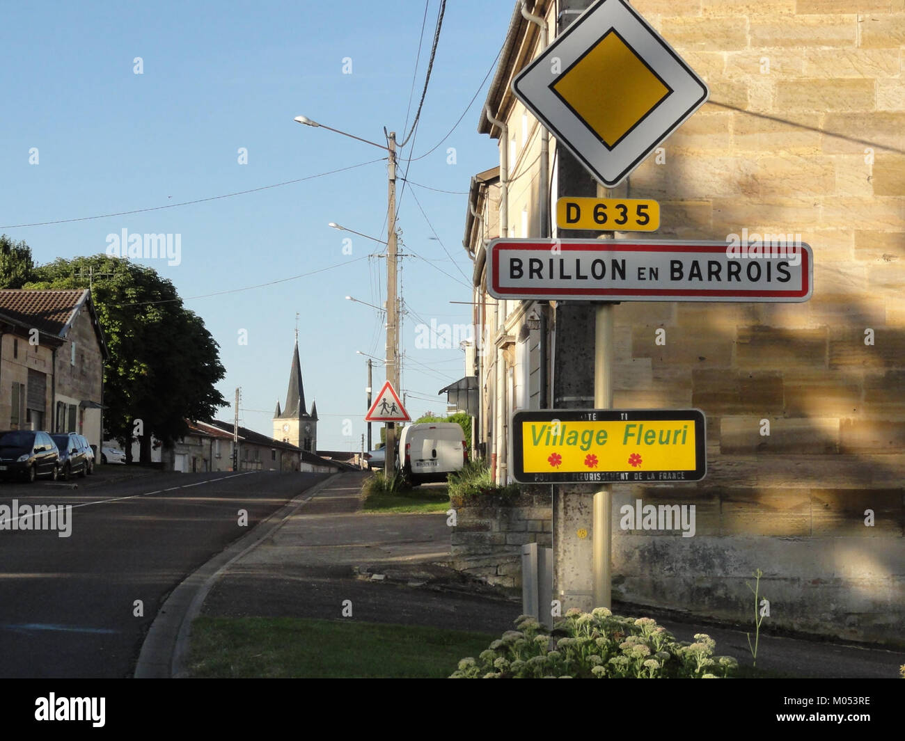 The city limit sign of Brillon-en-Barrois marks the entrance to the ...