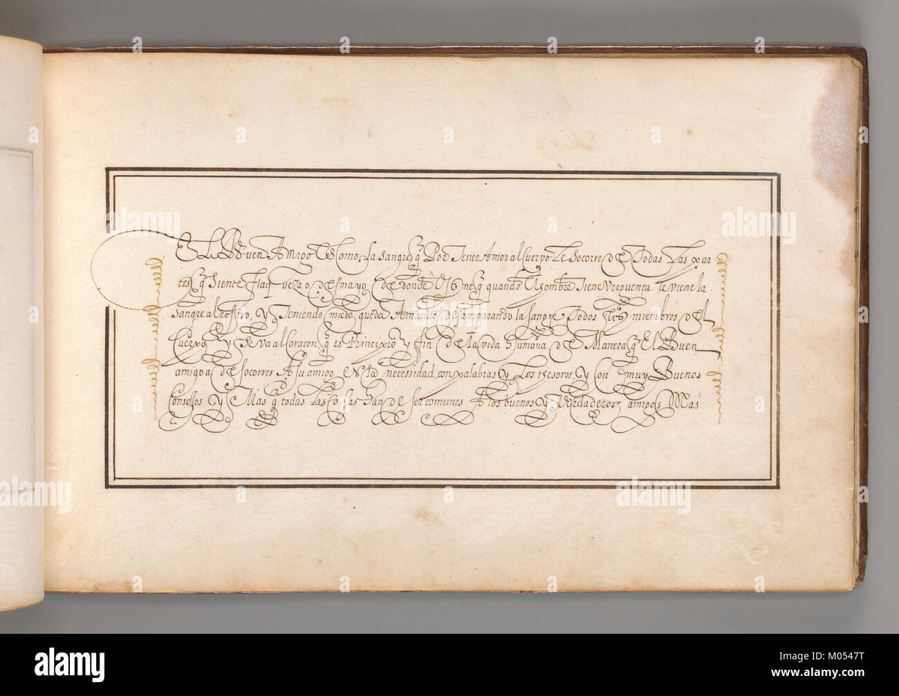 This calligraphic exercise in Spanish, from the Metropolitan Museum of ...