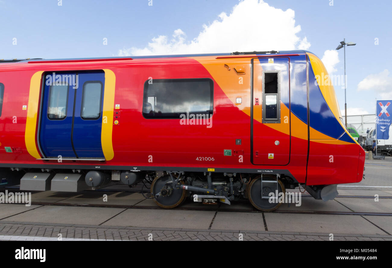 The British Rail Class 707 trains, showcased at InnoTrans 2016, are part of South West Trainsâ ...