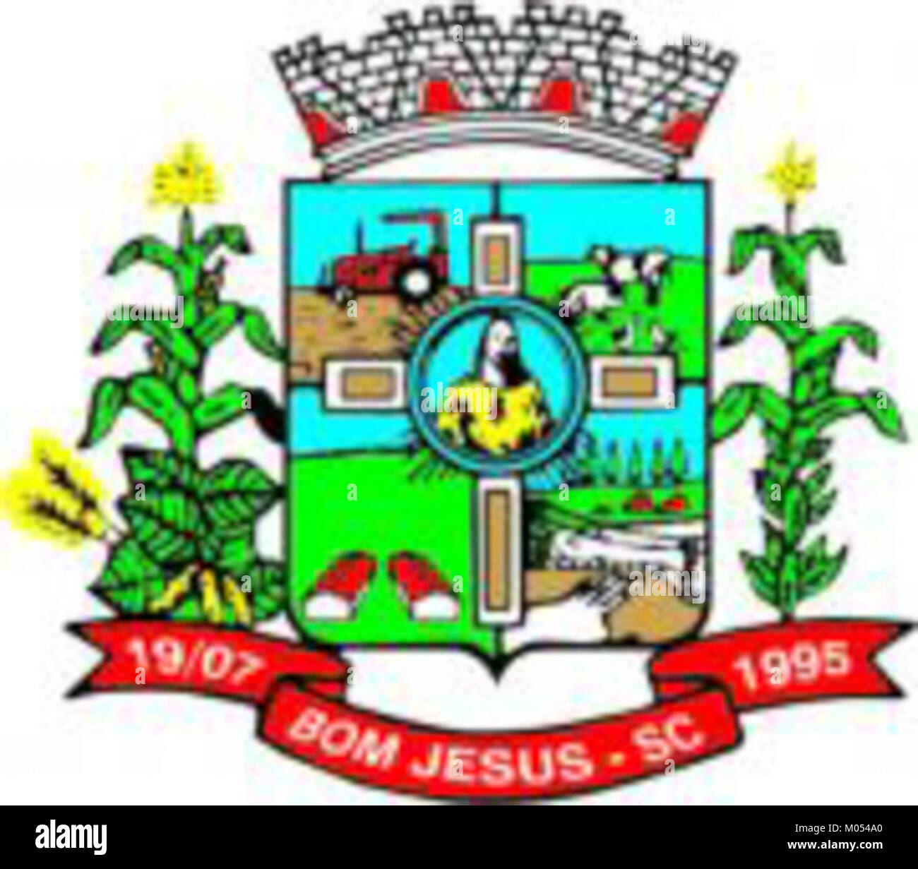 The 'Brasao bom jesus' refers to the emblem of the Bom Jesus Sanctuary ...