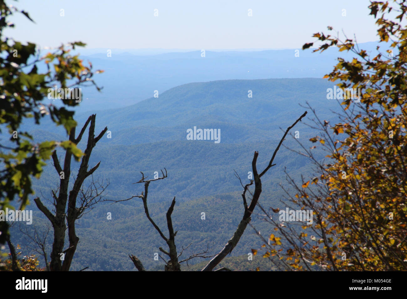This image captures Brown Mountain as seen from Grandfather Mountain in ...