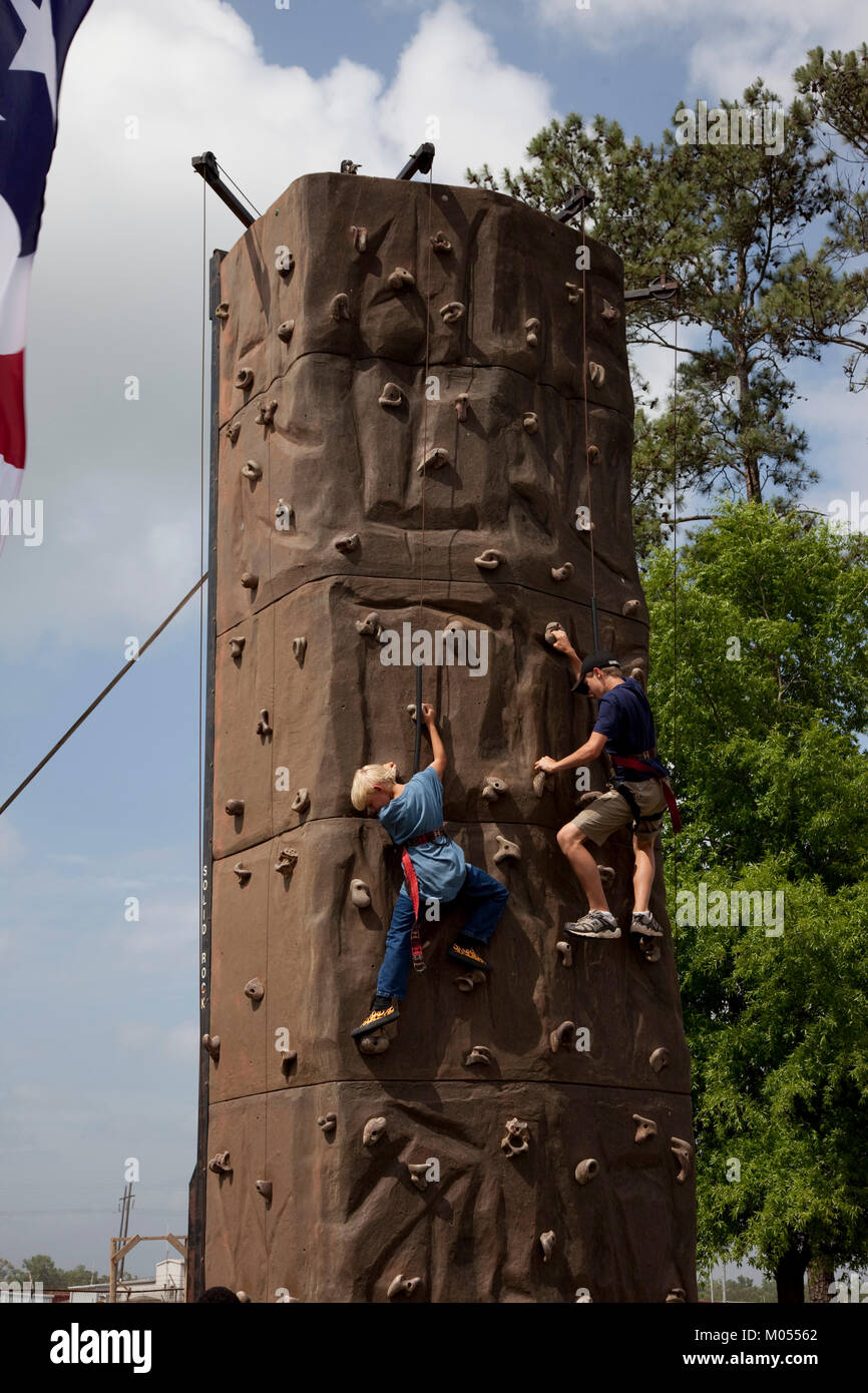 Climbing a Tower Stock Photo - Alamy