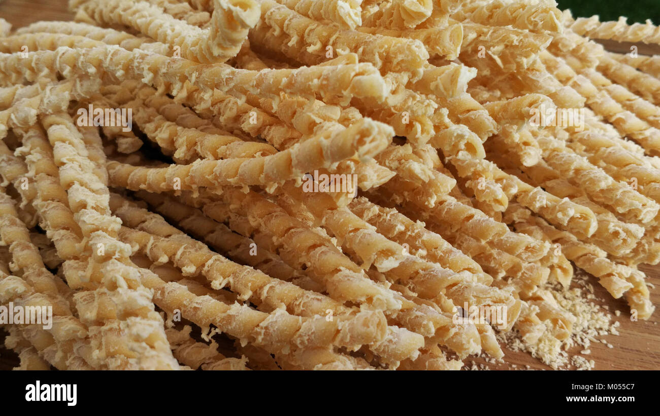 Busiate is a traditional pasta from Sicily, known for its unique ...