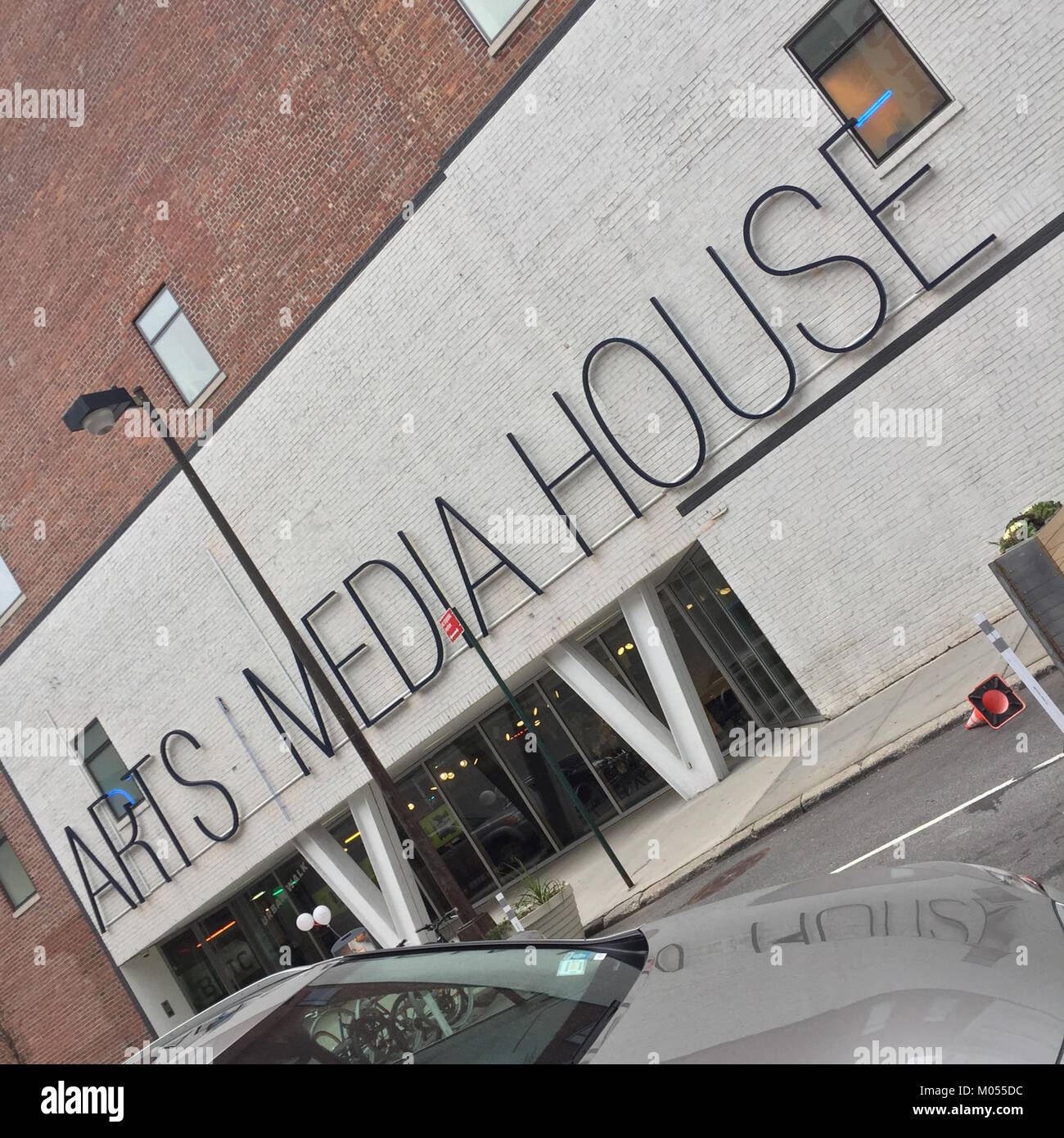 A photograph of the BRIC Media House sign, located in a prominent area ...