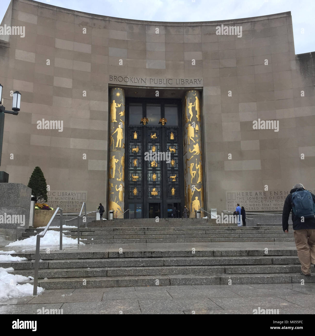The BPL Gold Entrance is a prominent feature of the Boston Public ...