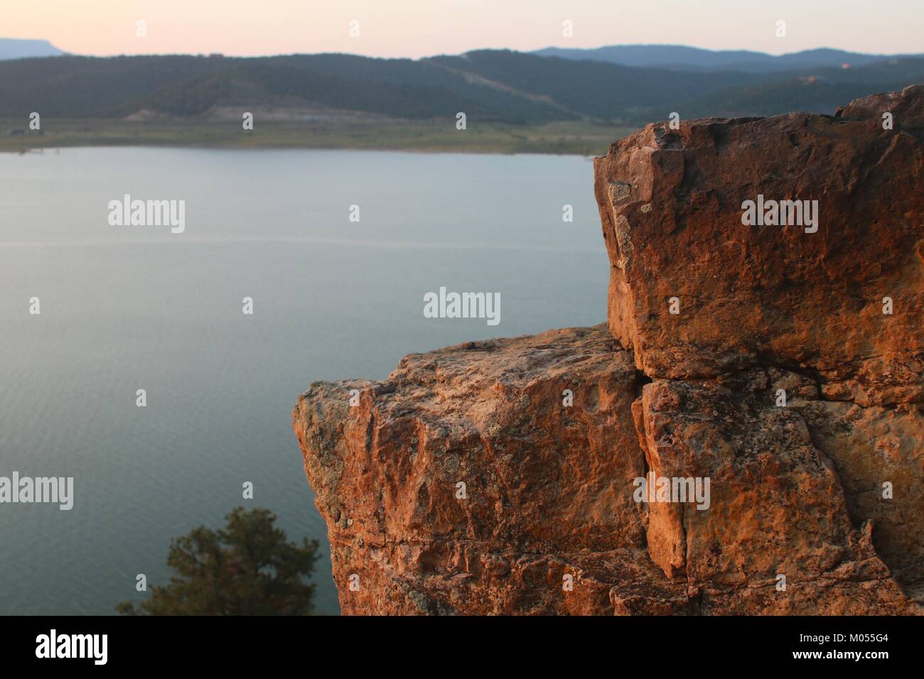Rocks by the Lake Stock Photo - Alamy