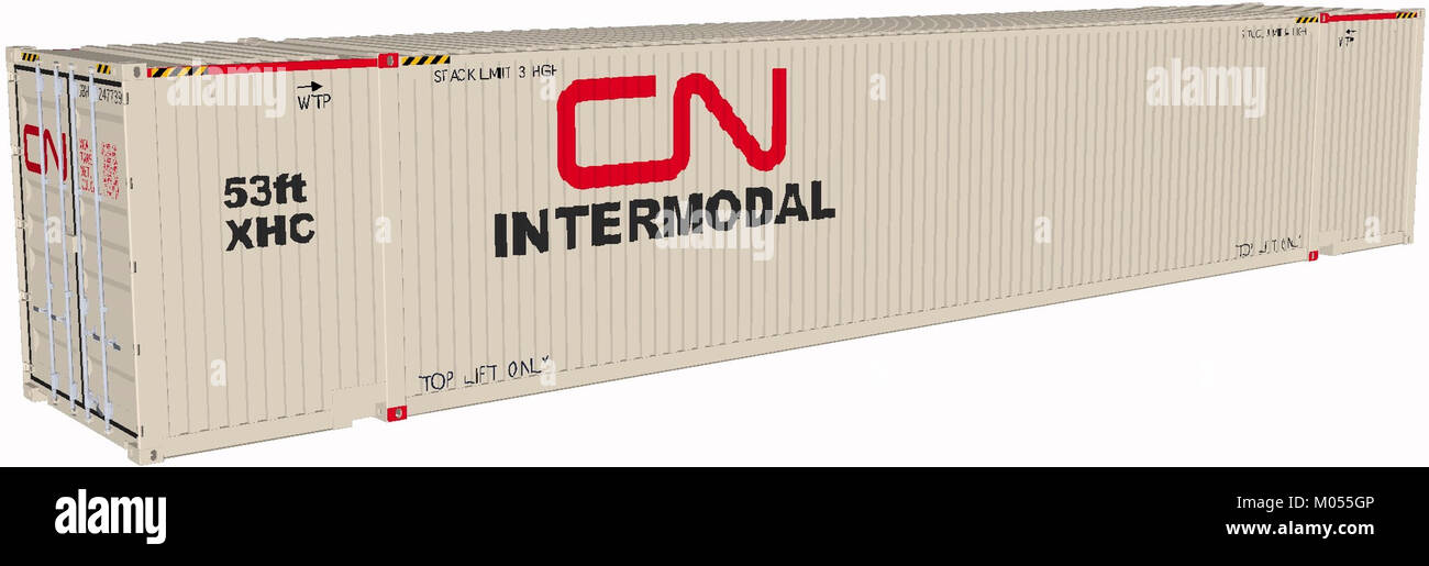 Canadian National 53 foot container Stock Photo - Alamy