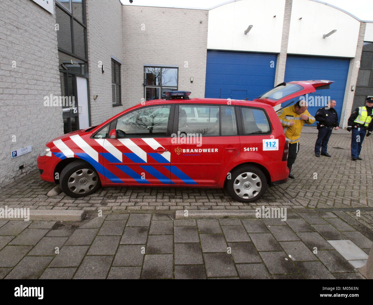 This image shows a Volkswagen car used by the Brandweer Kennemerland, a ...