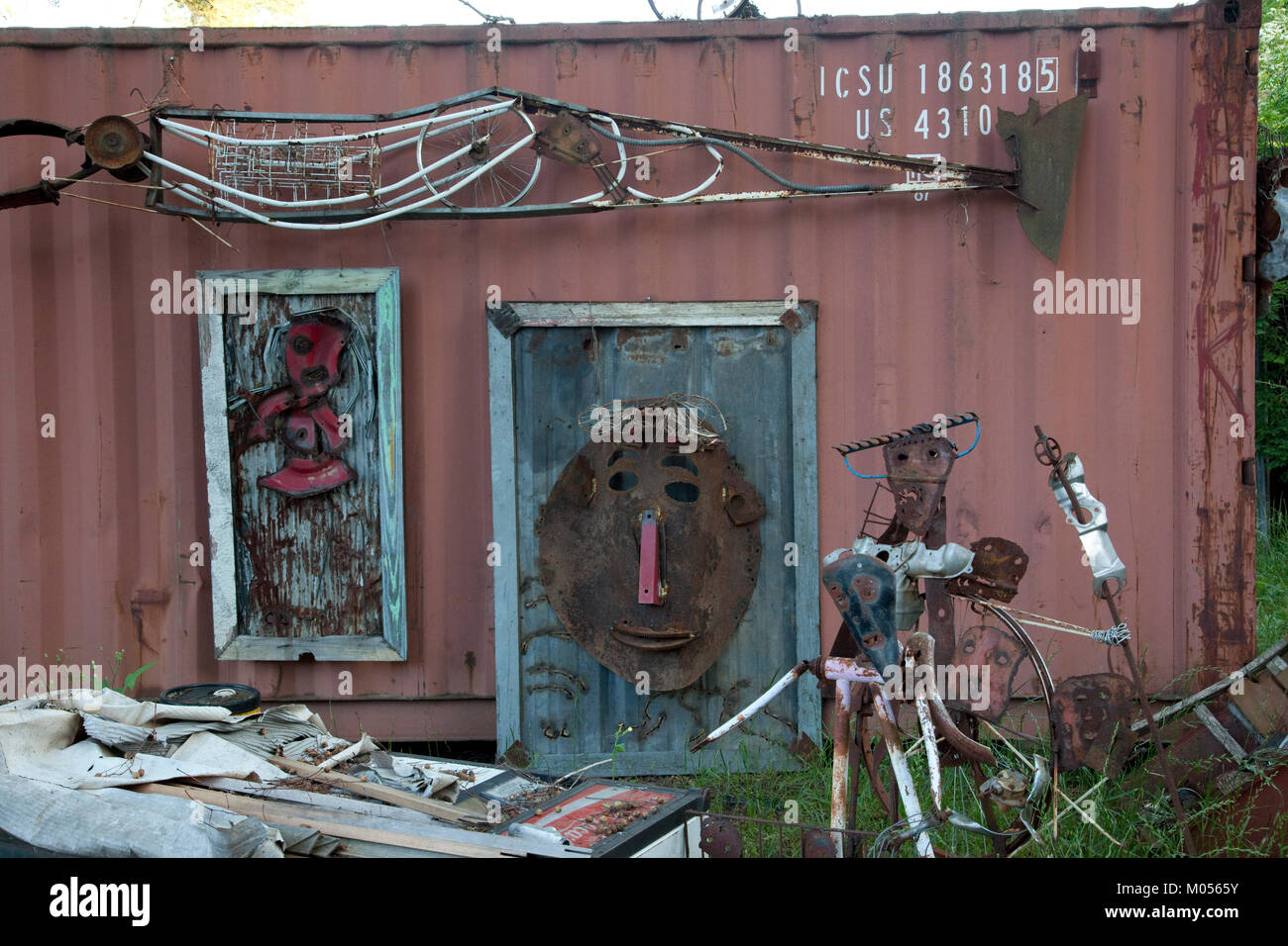 Charlie Lucas makes his art from materials that others have discarded ...