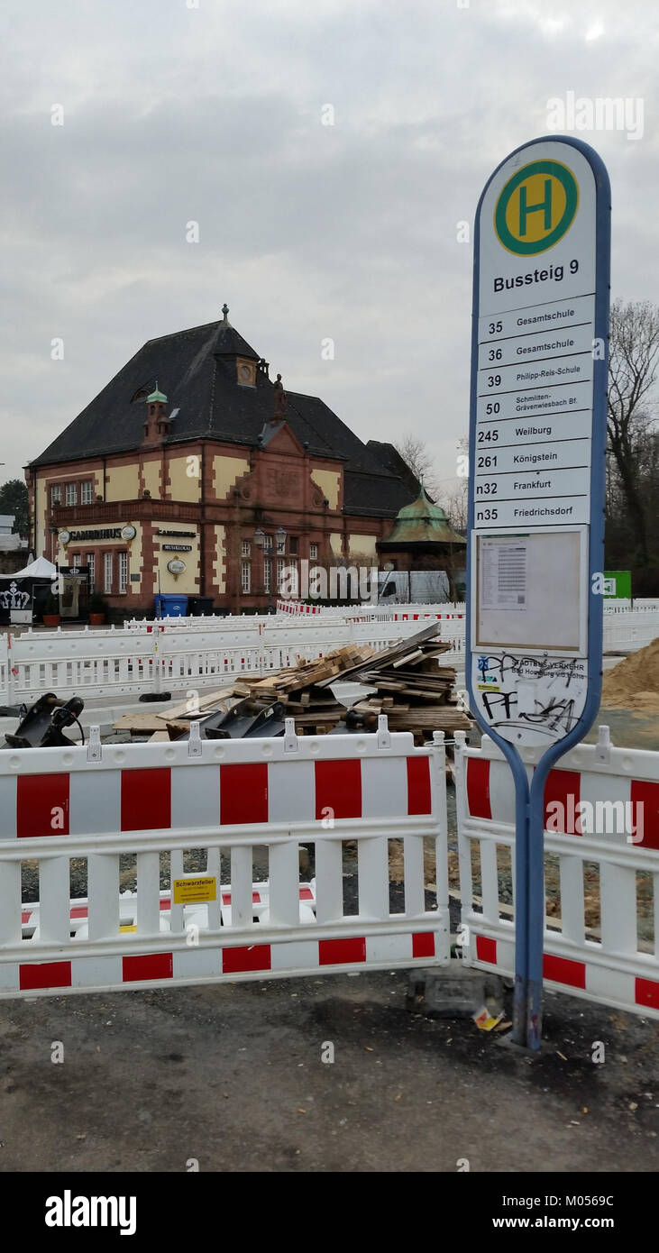 This photograph captures the construction site of the Busbahnhof (bus ...