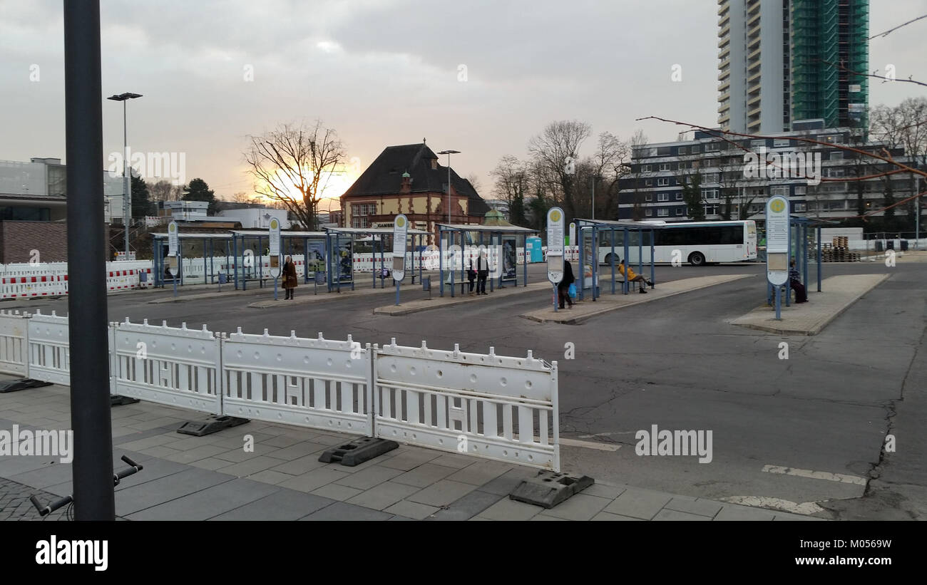 The bus station in Bad Homburg, Germany, is a key transportation hub in ...