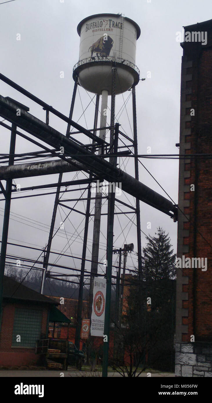 The Buffalo Trace Water Tower is a prominent structure at the Buffalo ...
