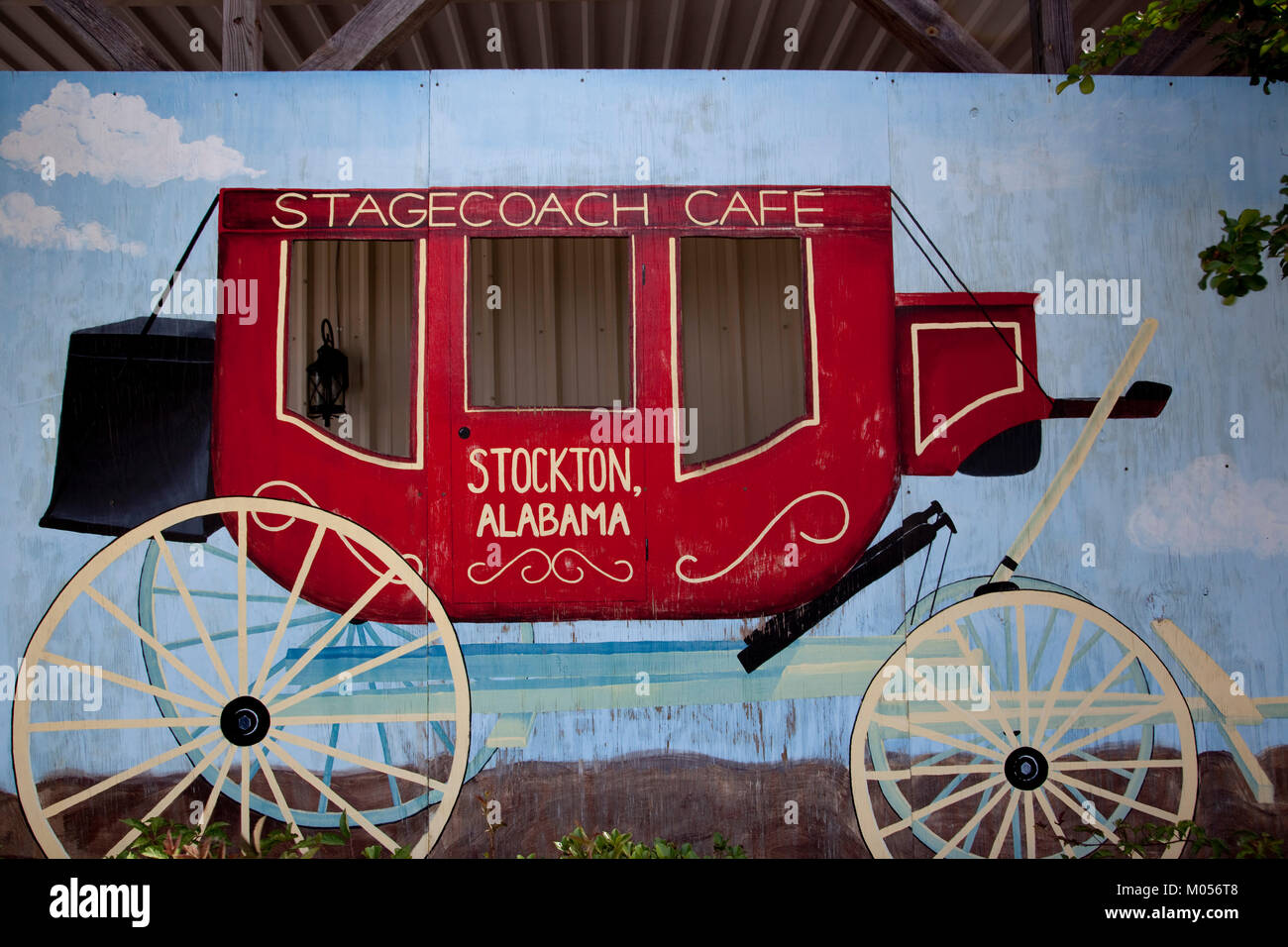 Historic Stagecoach Cafe sign Stock Photo - Alamy