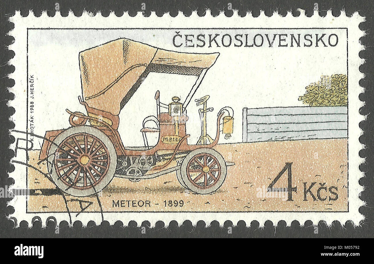 Czechoslovakia - stamp 1988, Issue Means of transport, Series Historic ...