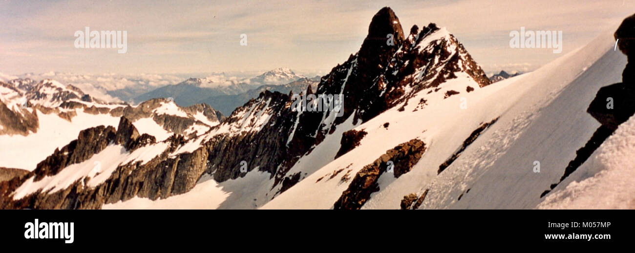 Boston Peak from Sahale, photographed in 1993, captures a scenic view ...