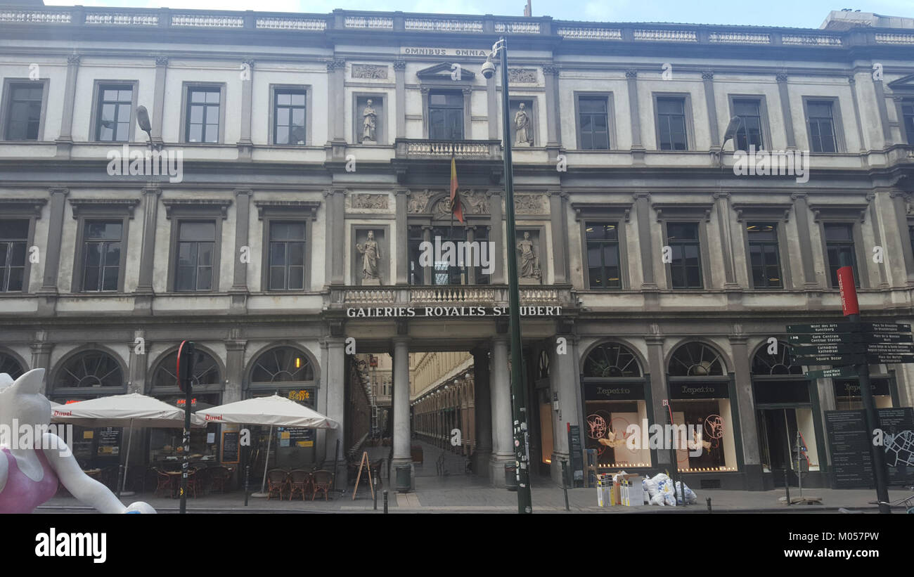The Galeries Royales Saint-Hubert in Brussels, Belgium, is a historic ...