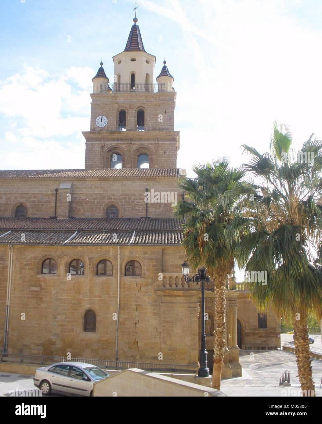 An image of the Calahorra Cathedral, located in the Spanish town of ...