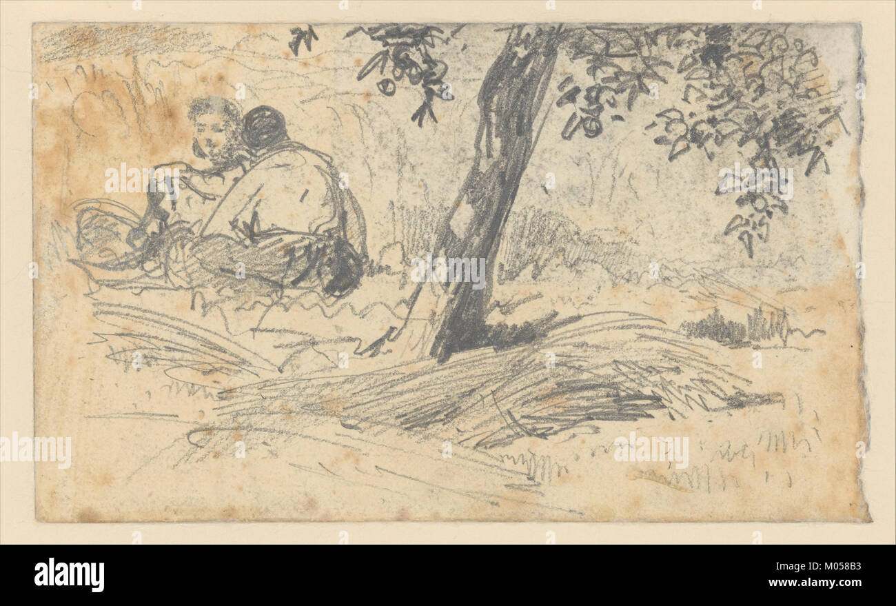 Seated by tree hi-res stock photography and images - Alamy