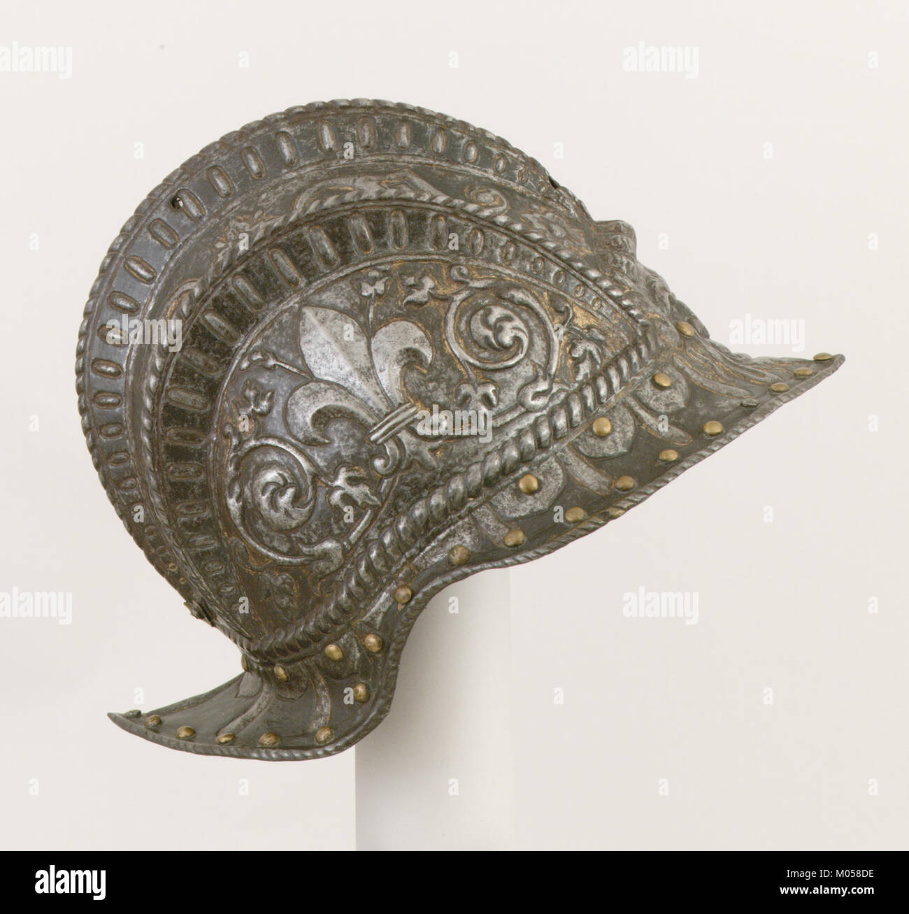 This Burgonet, a type of 16th-century helmet, was used by the Farnese ...