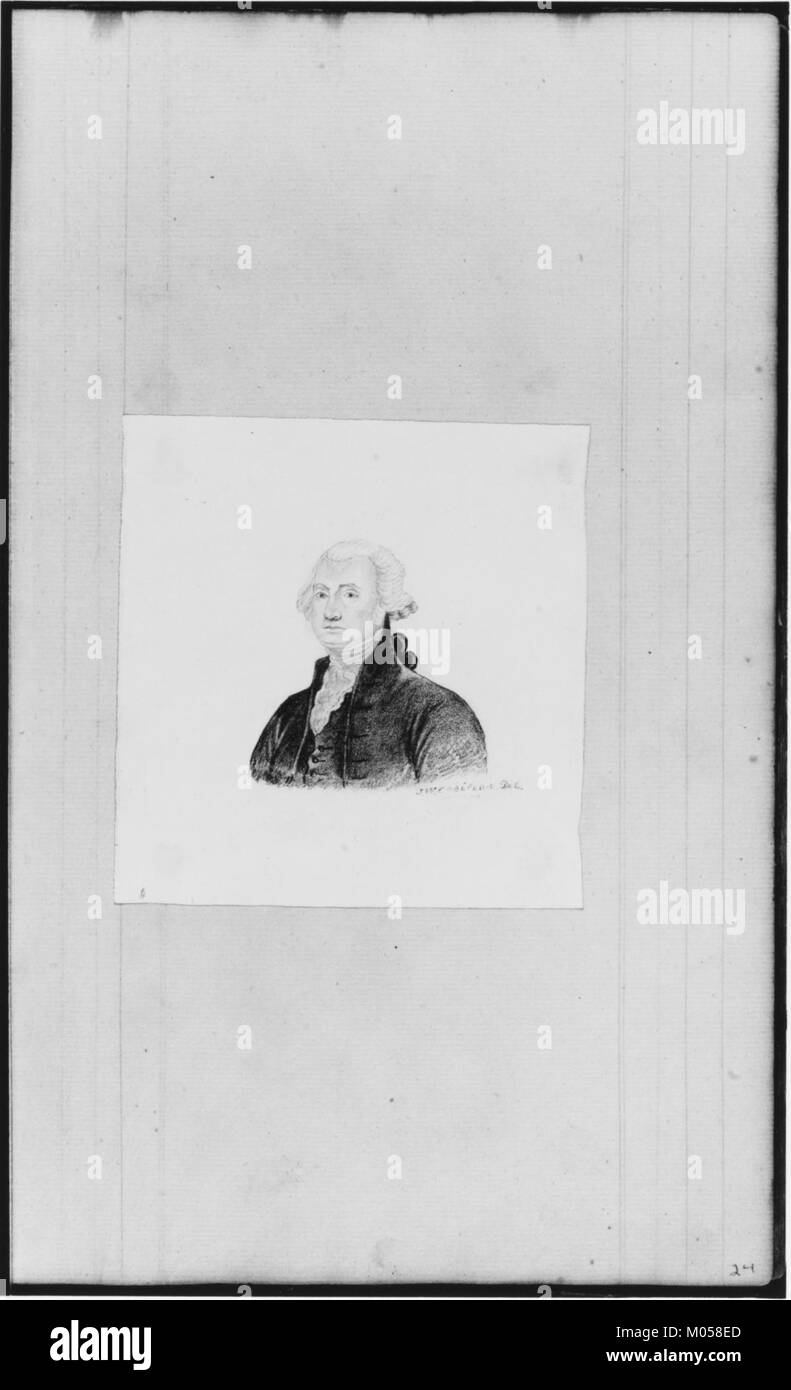 This bust portrait of George Washington, drawn from a sketchbook ...