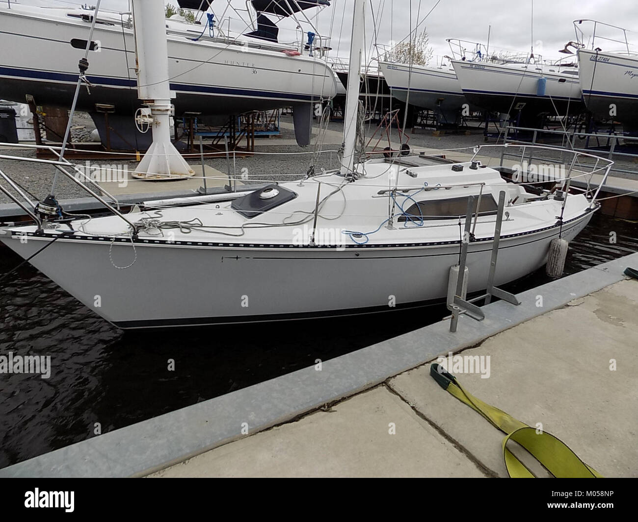 The C&C 27 Mk V sailboat, shown docked in Crane Bay, is a popular model ...