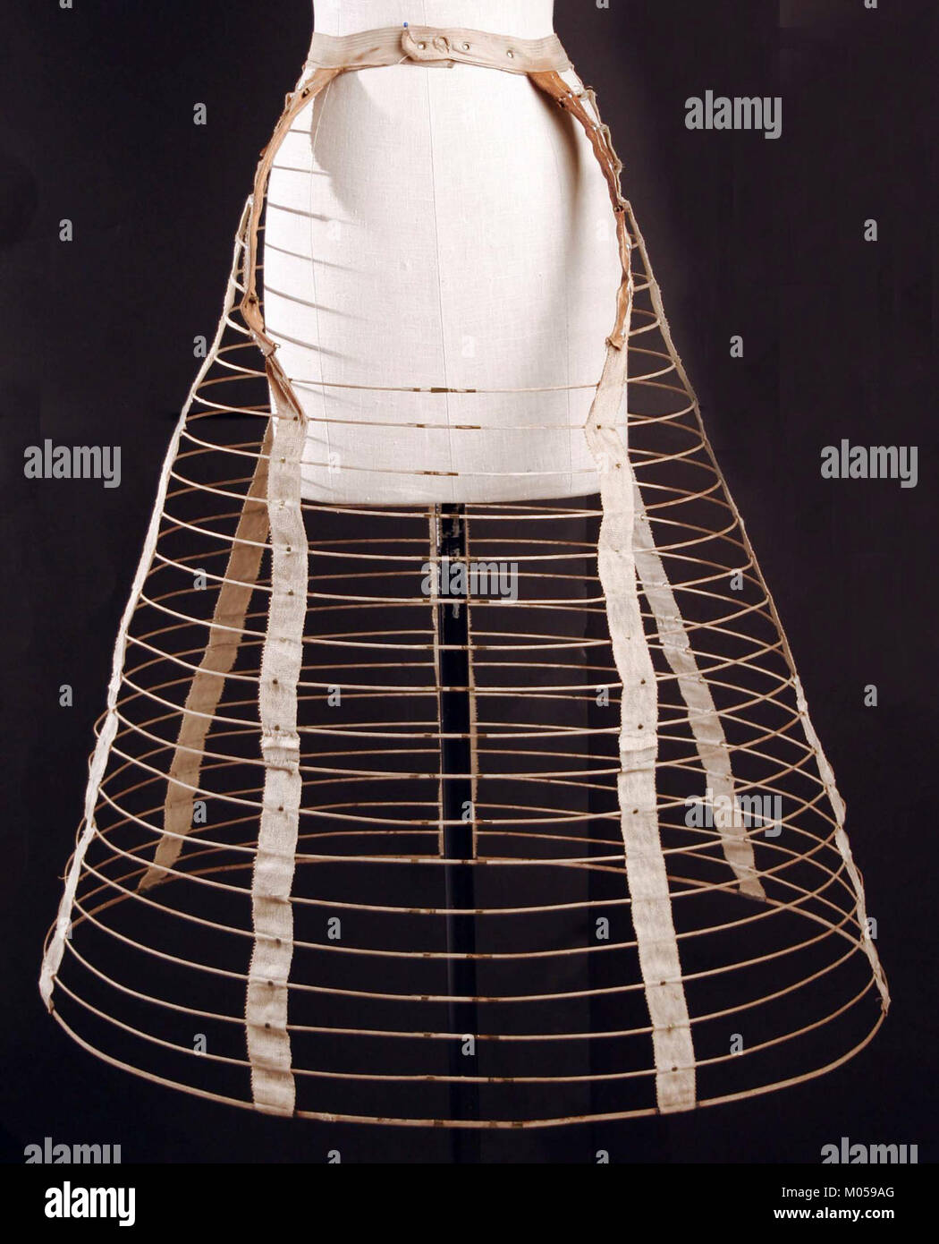 The cage crinoline, a type of hoop skirt, was used in the 19th century ...
