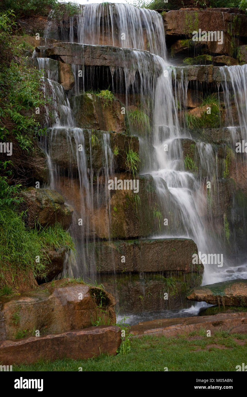 Waterfall in Spring Park Stock Photo - Alamy