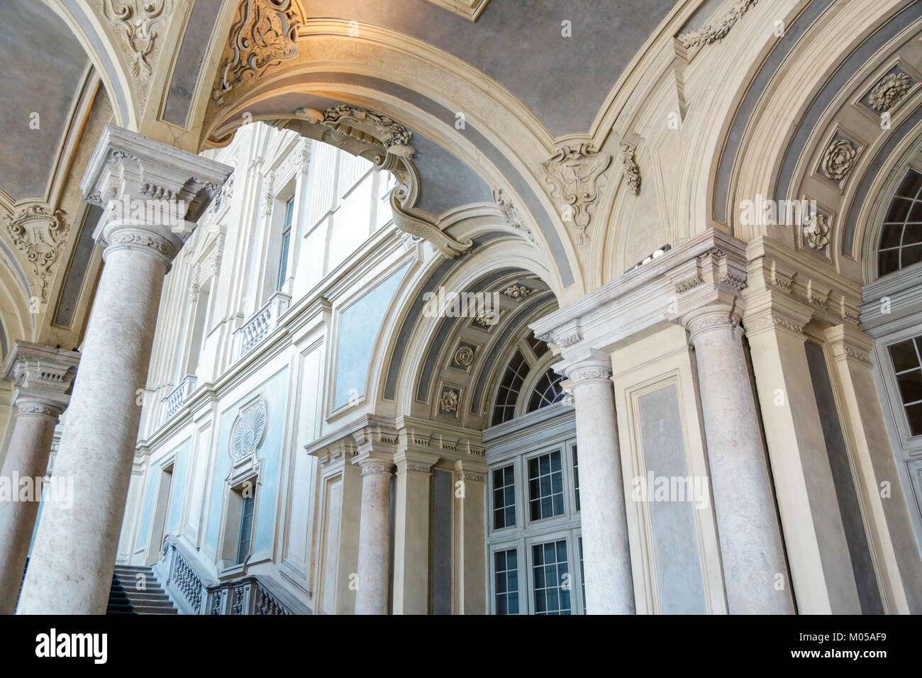 Turin, Italy: royal residence Palazzo Madama and historical palaces in ...