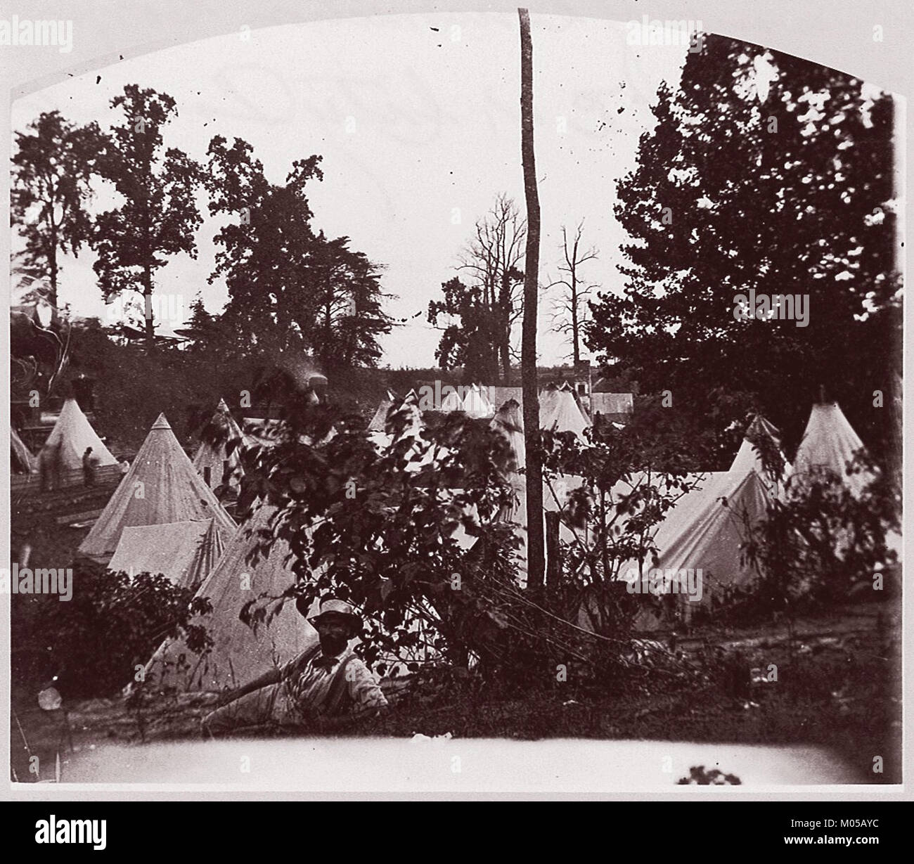 Camp of Construction Corps, U.S. Military Railroad, at City Point MET ...