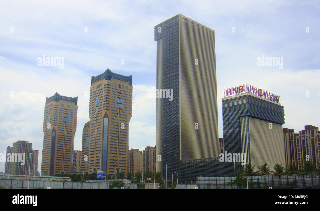 The buildings located at the west end of Guoxing Avenue represent key ...