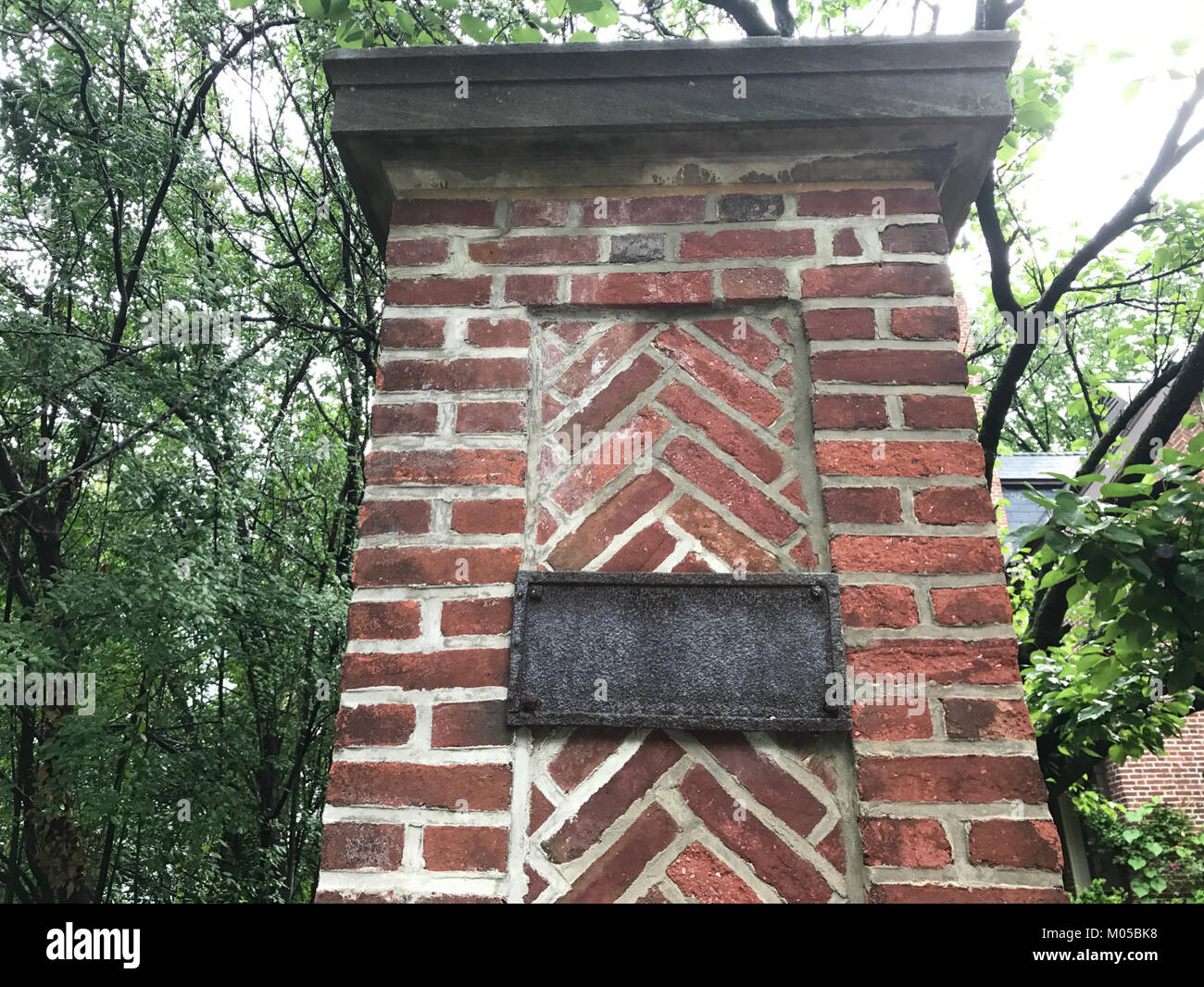A photograph of the historic brick gate located in Guilford, Baltimore ...