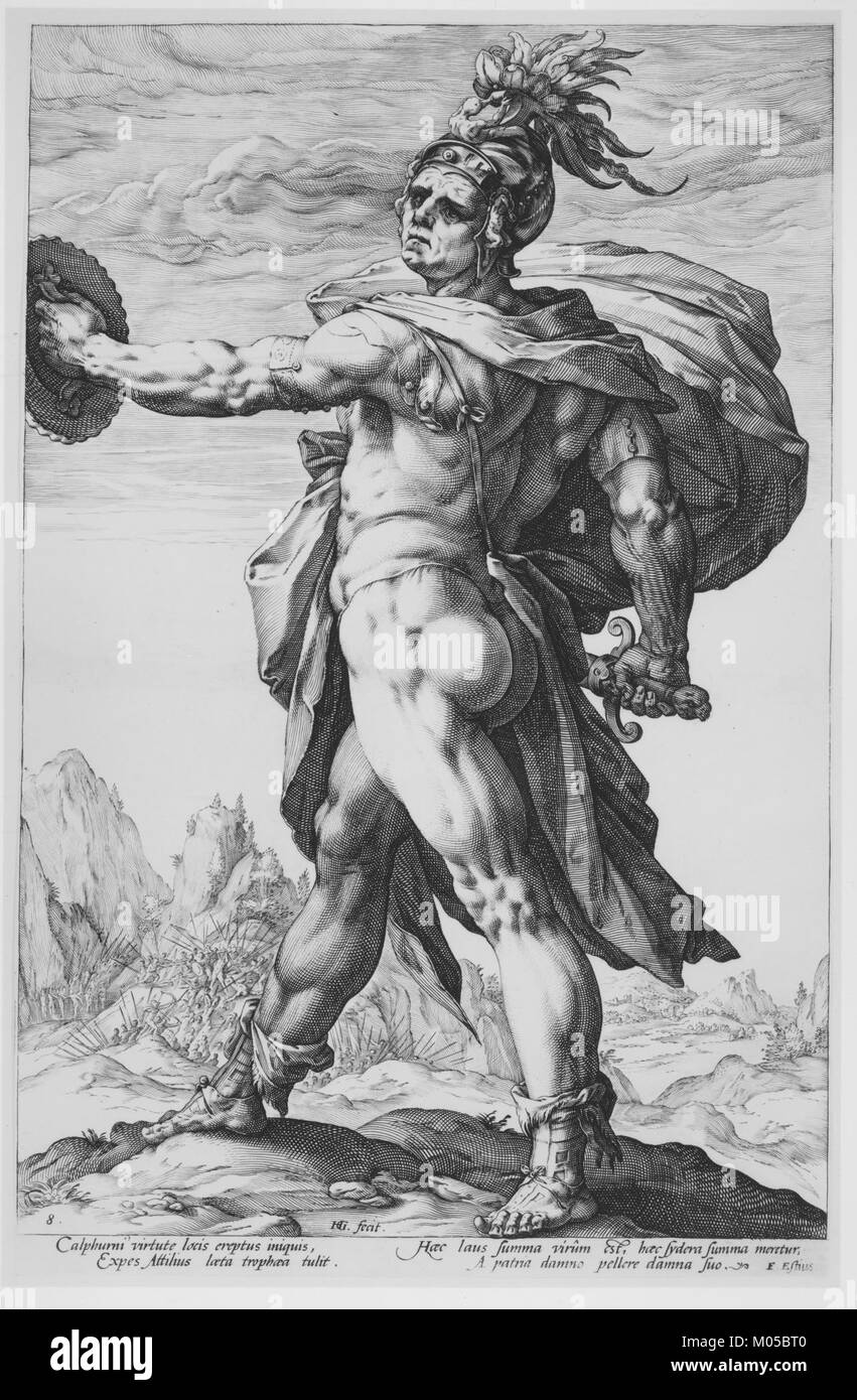 'Calphurnius' is a figure from the series 'The Roman Heroes' depicted ...