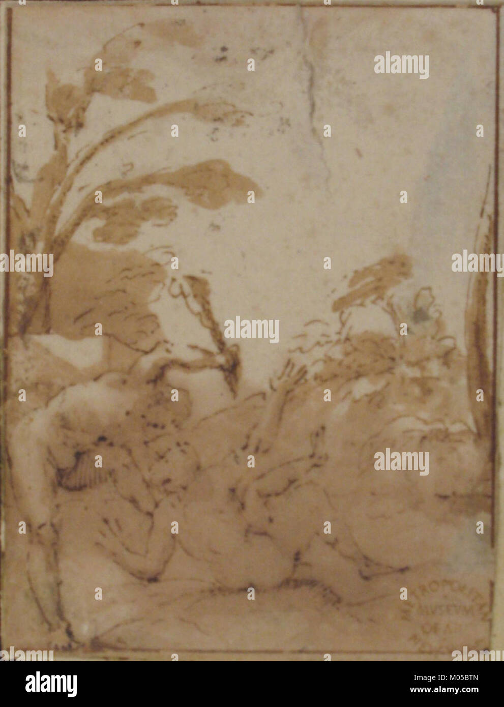 The artwork 'Cain Slaying Abel' is a famous piece depicting the ...