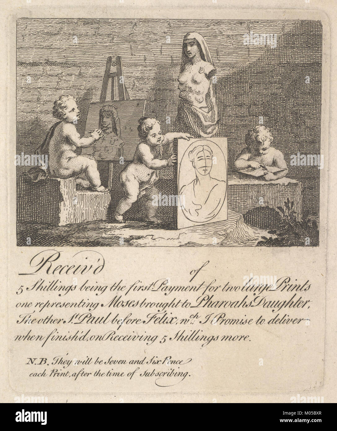This artwork depicts a group of boys observing nature, offering a ...