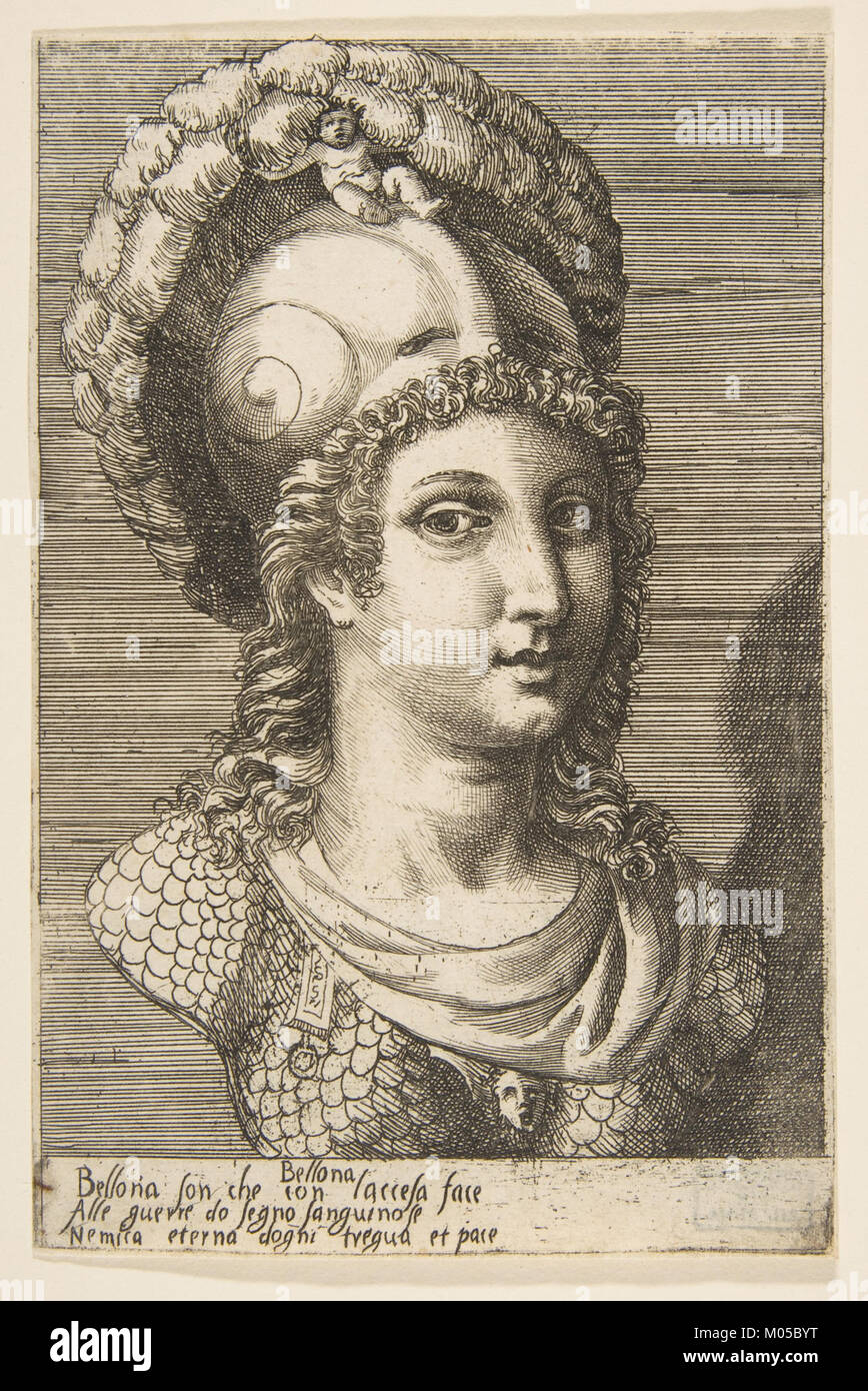 This bust of Bellona, the Roman goddess of war, is part of the ...