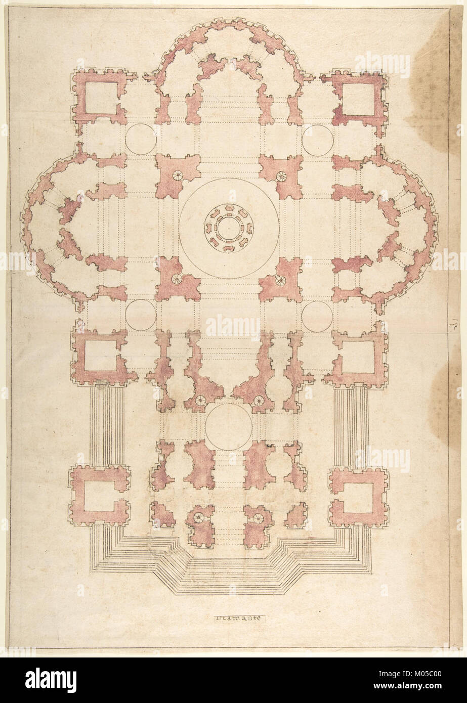 Bramante's plan for St. Peter's Basilica in Vatican City is a ...