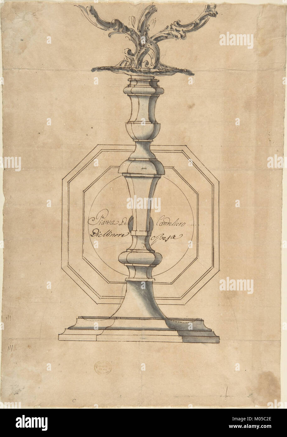 This candlestick features a three-branch design and is part of the MET ...