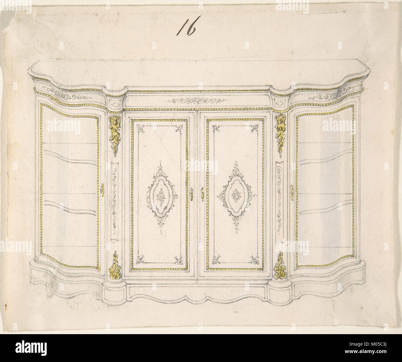 A detailed cabinet design, part of a collection at the Metropolitan ...