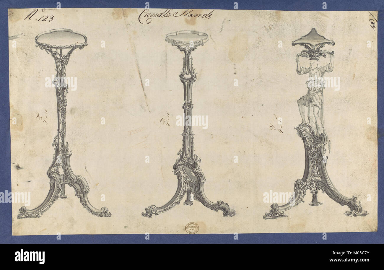The candle stands from Chippendale Drawings, Volume I, feature ...