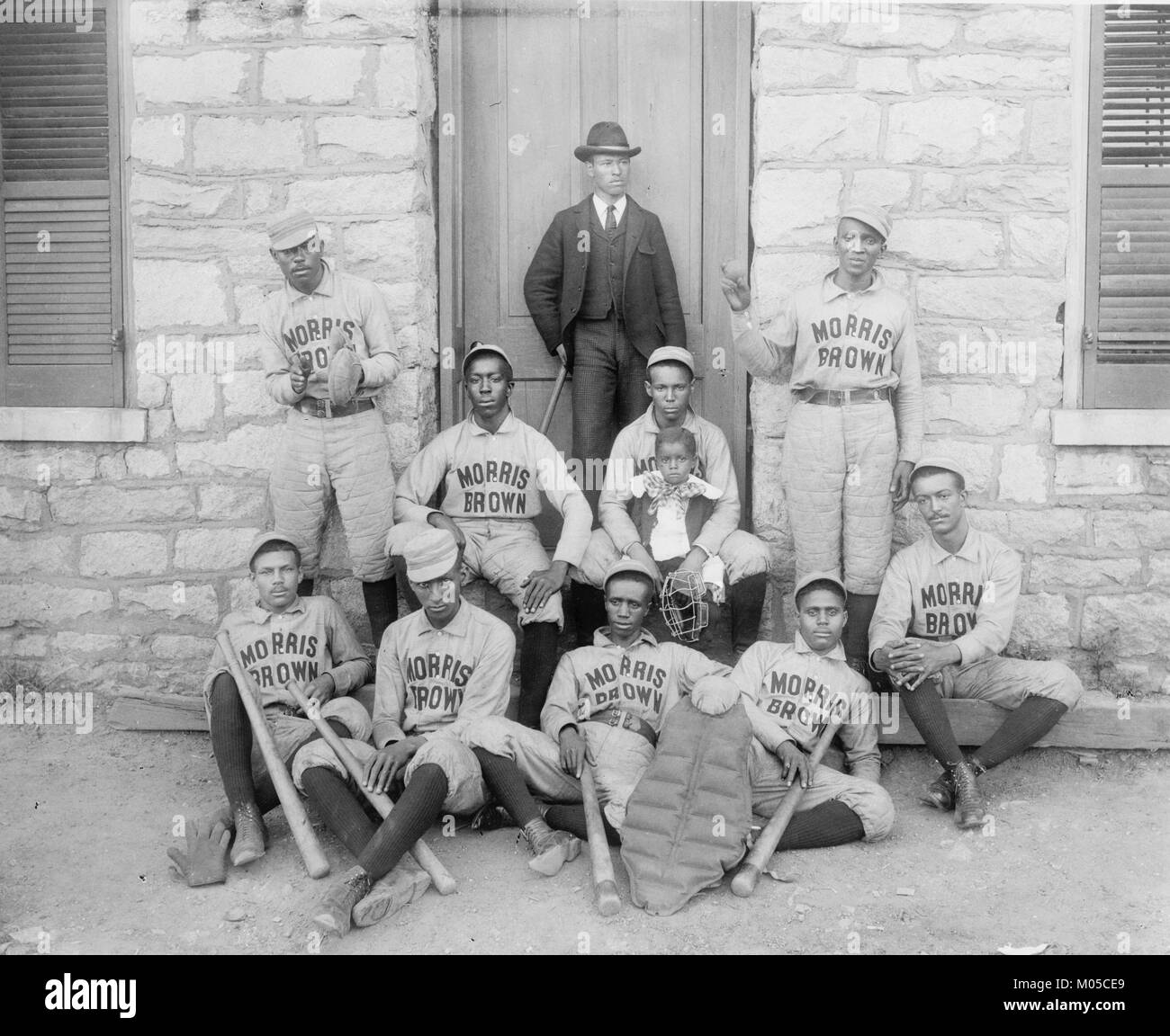 African American baseball players from Morris Brown College Stock Photo ...