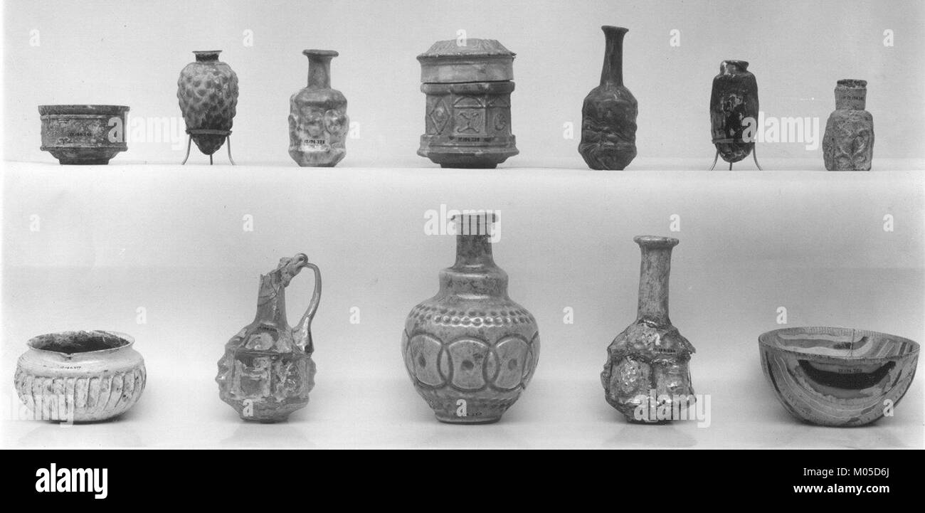 The bottle, listed under MET 17.194.243b, is a fine example of ancient ...