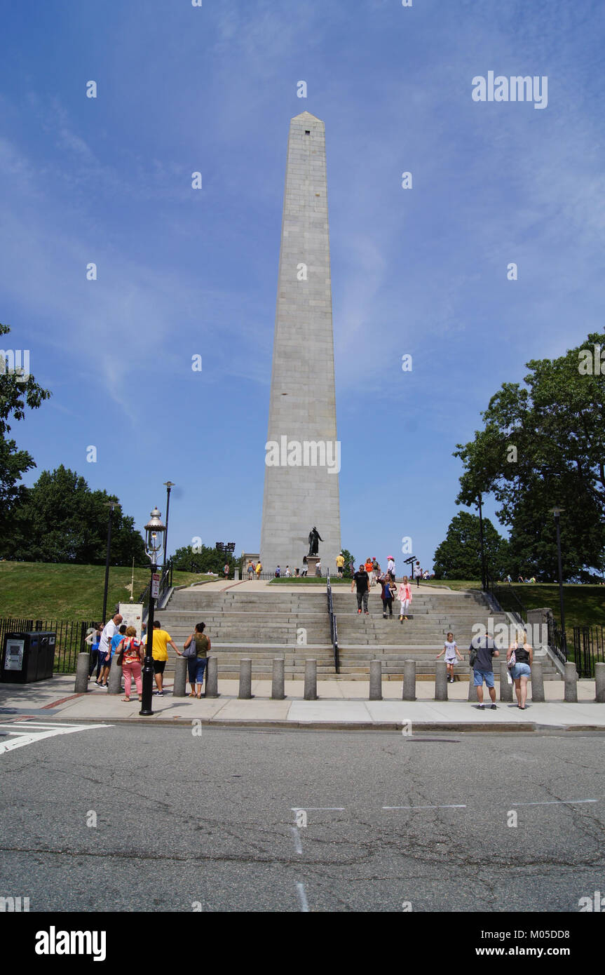 The Bunker Hill Monument in Boston, Massachusetts, commemorates the ...
