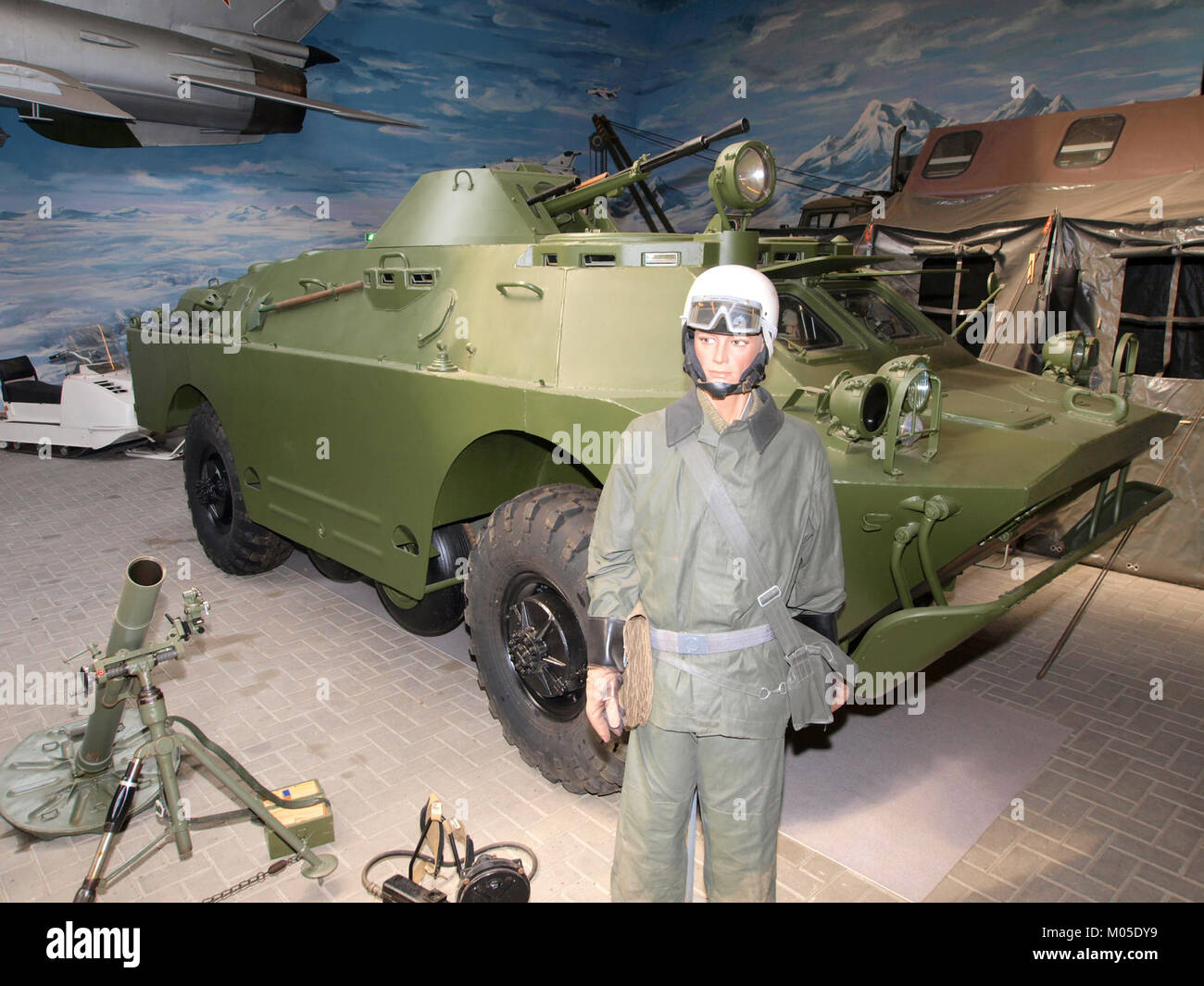 A photograph of the BRDM-2, a Soviet amphibious armored vehicle ...