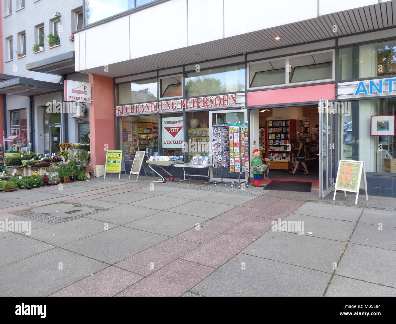 An exterior view of Buchhandlung Petersohn, a historic bookstore ...
