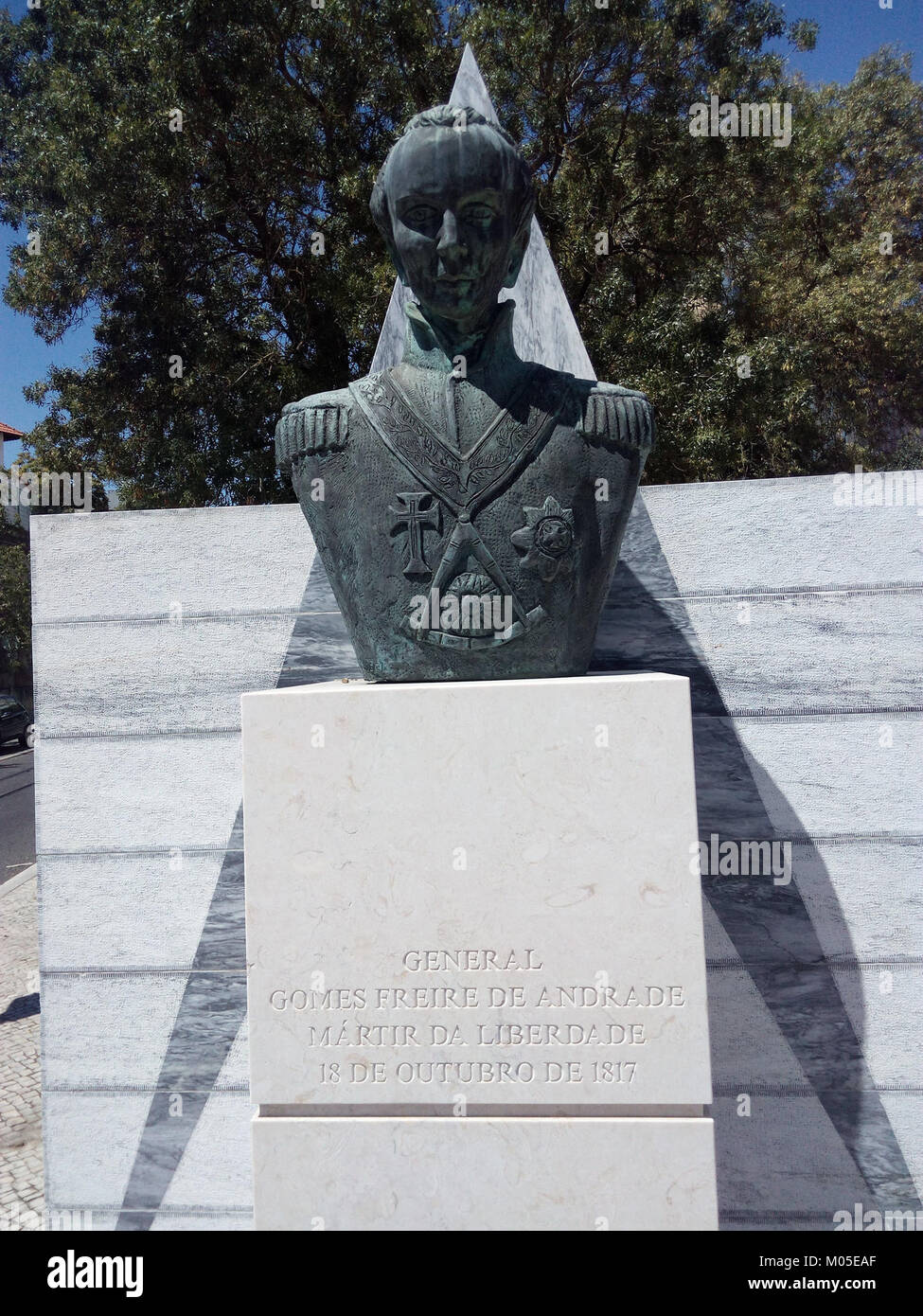 This bust depicts Gomes Freire de Andrade, a prominent military leader ...